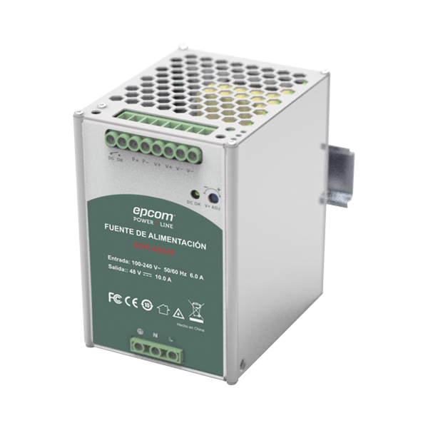 Fuente de Poder Industrial 48 Vcc @ 10A / 480W / Función relay Vcc ...